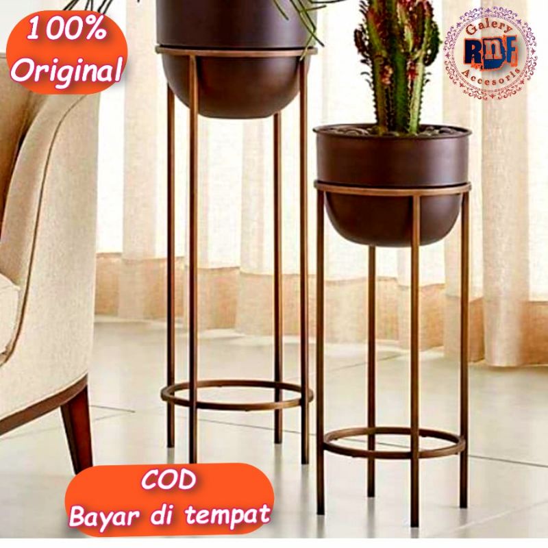 Jual BESI 8 MM standing planter D:25 T:70cm/standing pot/dudukan pot ...