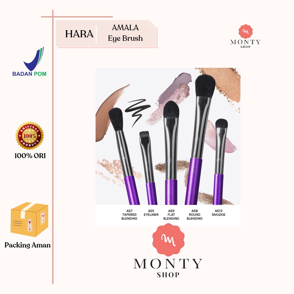 Jual HAQUHARA AMALA Eye Brush Set Kuas Makeup Mata Eye Set - AS 5 ...