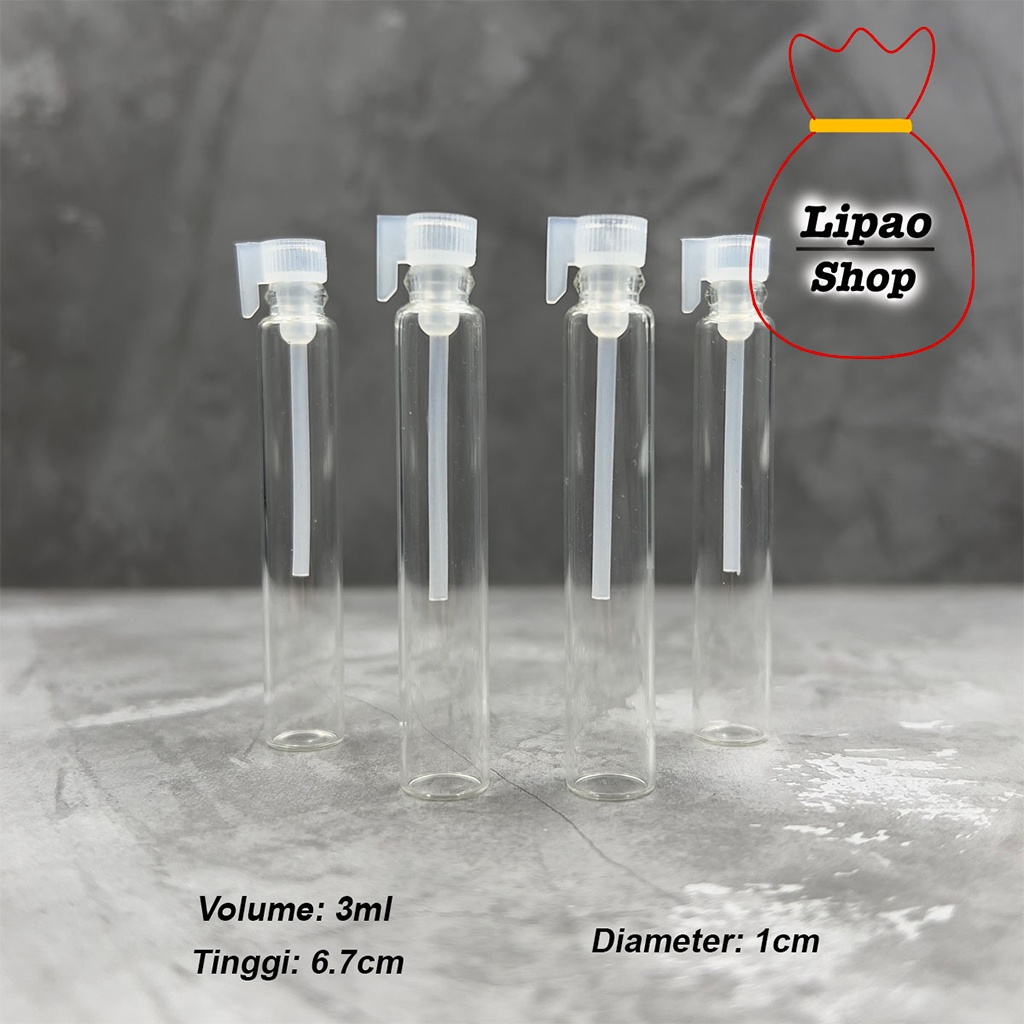 Jual Vial 3ml Botol Tester Sample Parfum Kaca - Stick Oles Lidi Panjang ...
