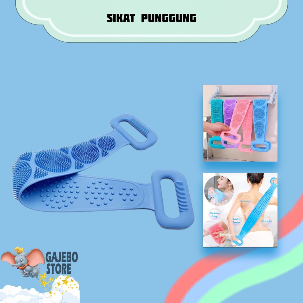 Jual GAJBEO - SIKAT PUNGGUNG BADAN SILIKON BRUSH SIKAT MANDI / SIKAT ...