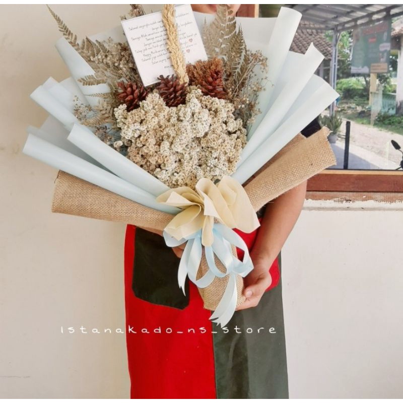 Jual Buket Bunga kering Untuk Kado Wisuda Buket Lamaran | Shopee Indonesia