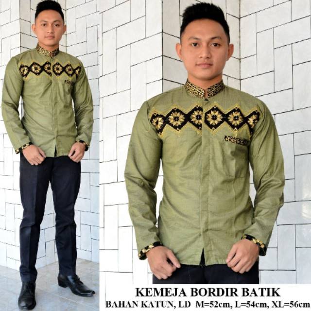 Jual KEMEJA BORDIR BATIK | Shopee Indonesia