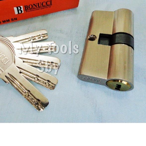 Jual Silinder / Cylinder Kunci Pintu Rumah Besar Silver Kuningan Anak Kunci Komputer Bonucci ...