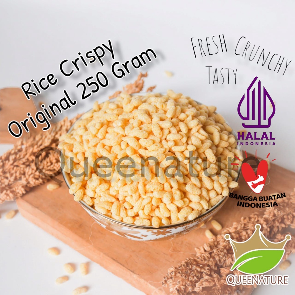 Jual Rice Crispy Original (Oval/Star/Round) 250 gram Krispi Beras ...