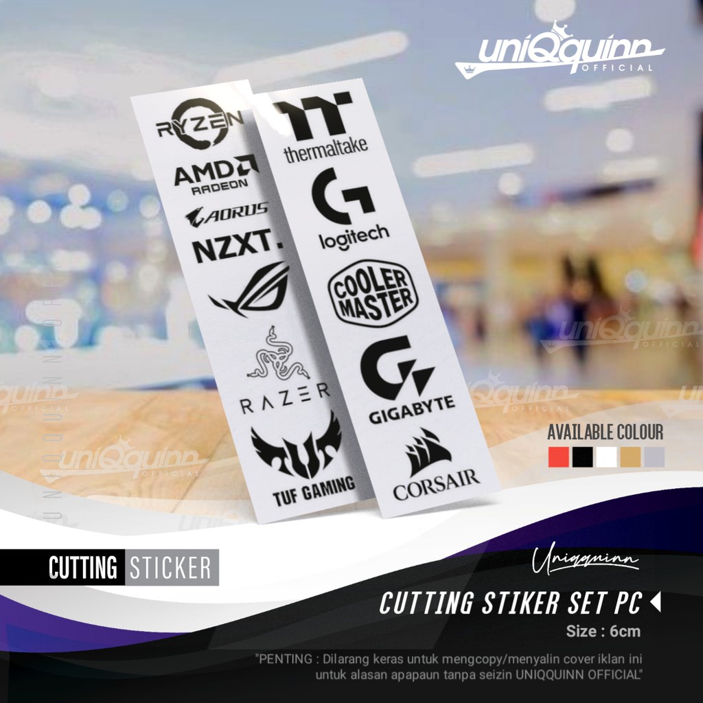 Jual UQ Sticker Stiker PC | Cutting Sticker PC set Aksesoris PC | Skin ...