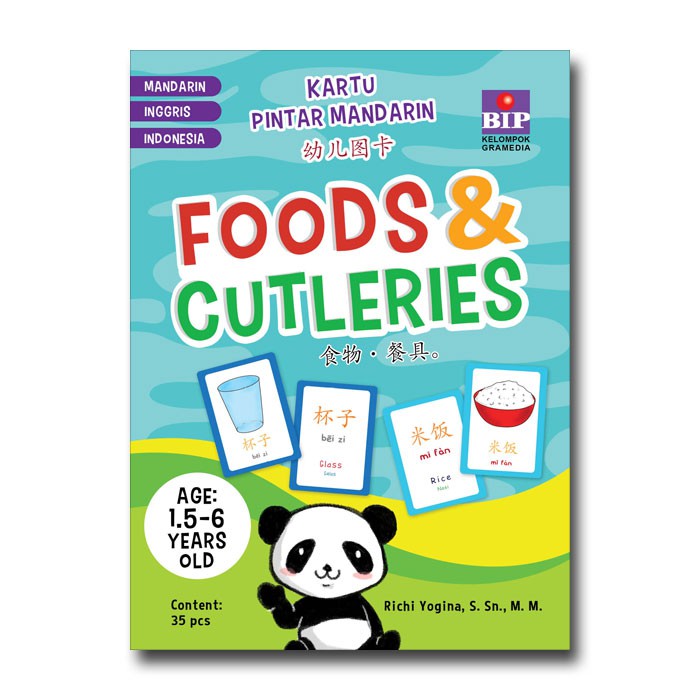 Jual Flashcard Kartu Pintar Mandarin - Foods & Cutleries (3 Bahasa ...