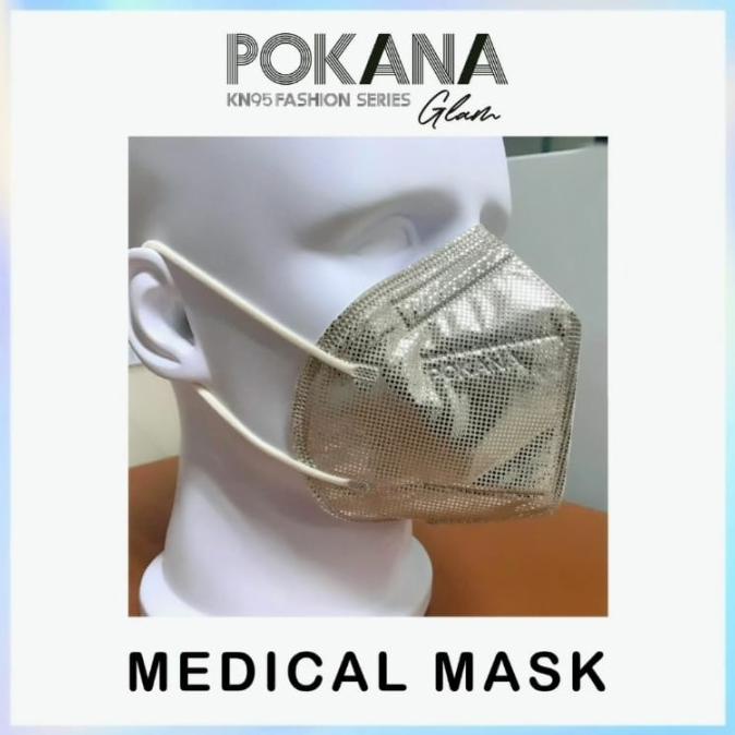 Jual Masker Medis Pokana KN95 Fashion GLAM 6 ply New Color 1 Box isi ...