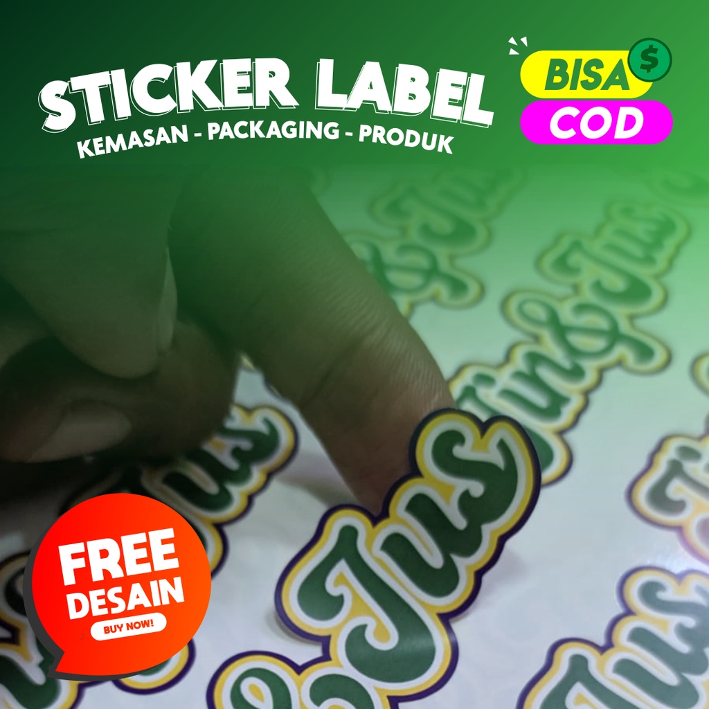 Jual Free Design Sticker Label Kemasan A3 (Gratis Potong) | Shopee ...