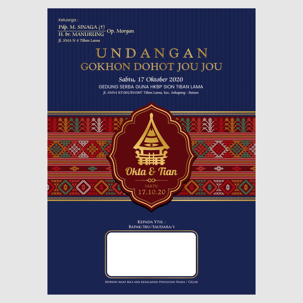 Jual UNDANGAN BATAK MINIMAL 300 LEMBAR | Shopee Indonesia