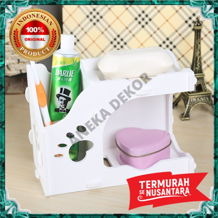 Jual Tempat Simpan Barang Meja Hiasan Serbaguna Rak Kamar Mandi Sabun ...
