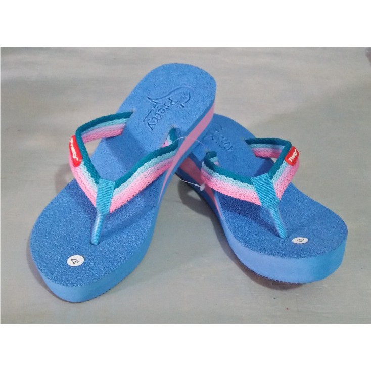 Jual Sandal Pretty Polos, warna Biru | Shopee Indonesia