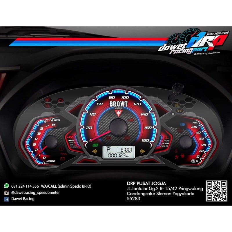 Jual SPEEDOMETER BRIO MOBILIO FULL 3D MODEL LAMBO FREE REQUEST WARNA ...