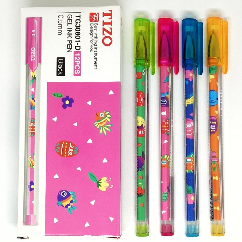 Jual Bolpoin Gel TIZO 0.5 mm HITAM IKAN LUCU IMUT Pulpen Ballpoint ...