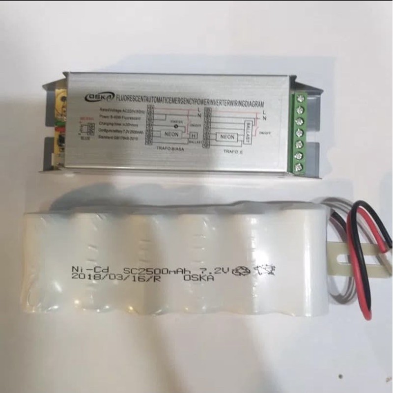 Jual power pack emergency nicad battery emergency ballast neon T8 TL ...