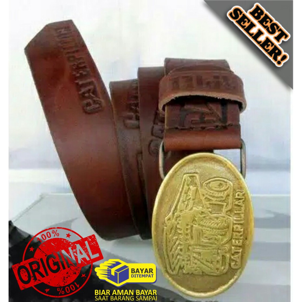 Jual Ikat Pinggang Kulit Pria Men Belt Model Catterpillar Terbaru ...