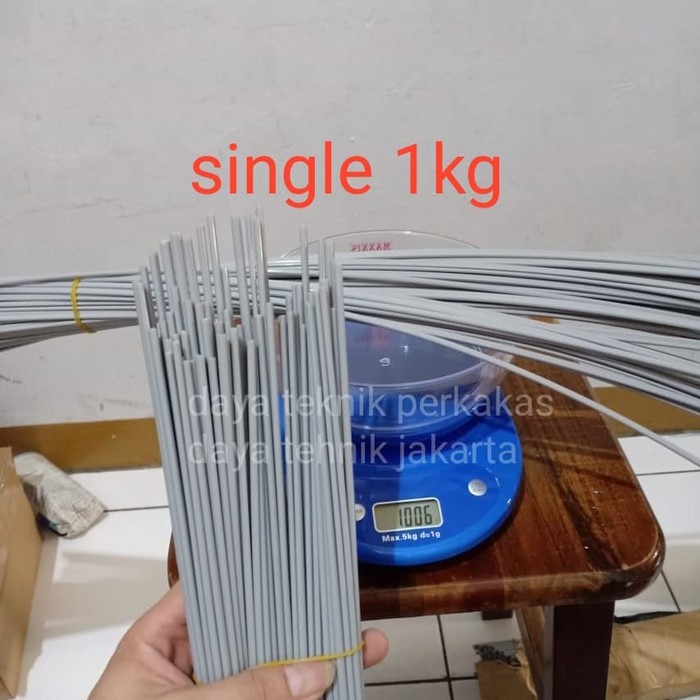 Jual kawat las PVC 1kg single abu-abu - kawat las pipa pvc 1000grm | Shopee Indonesia