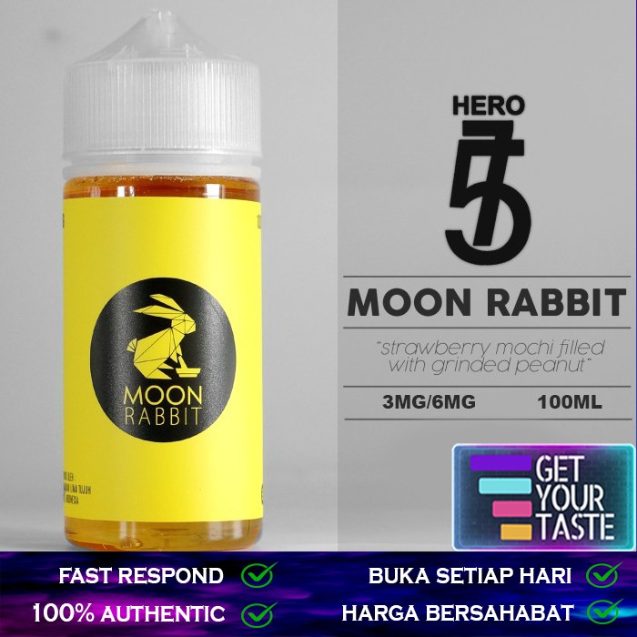Jual Liquid Moon Rabbit 100ML by Hero57 - MoonRabbit Strawberry Mochi ...
