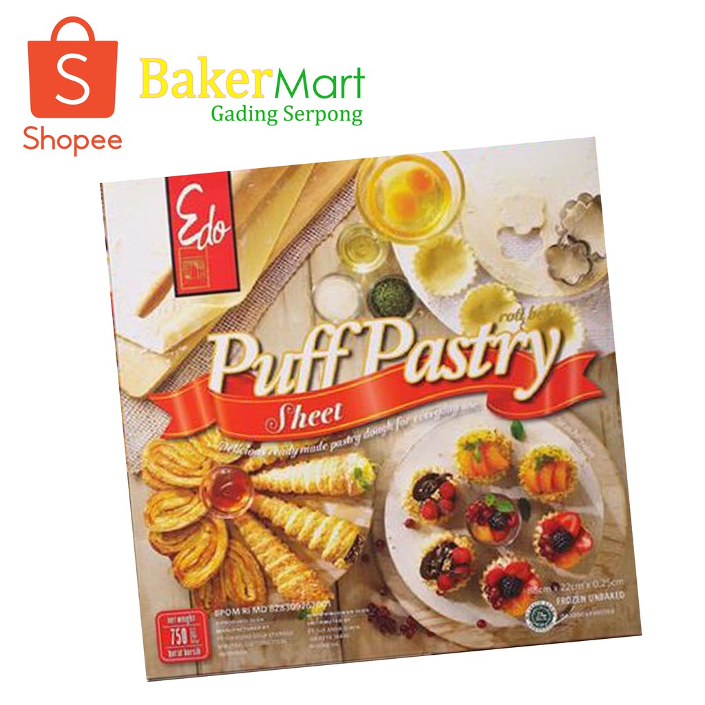Jual Edo Puff Pastry Sheet 750 Gram | Shopee Indonesia