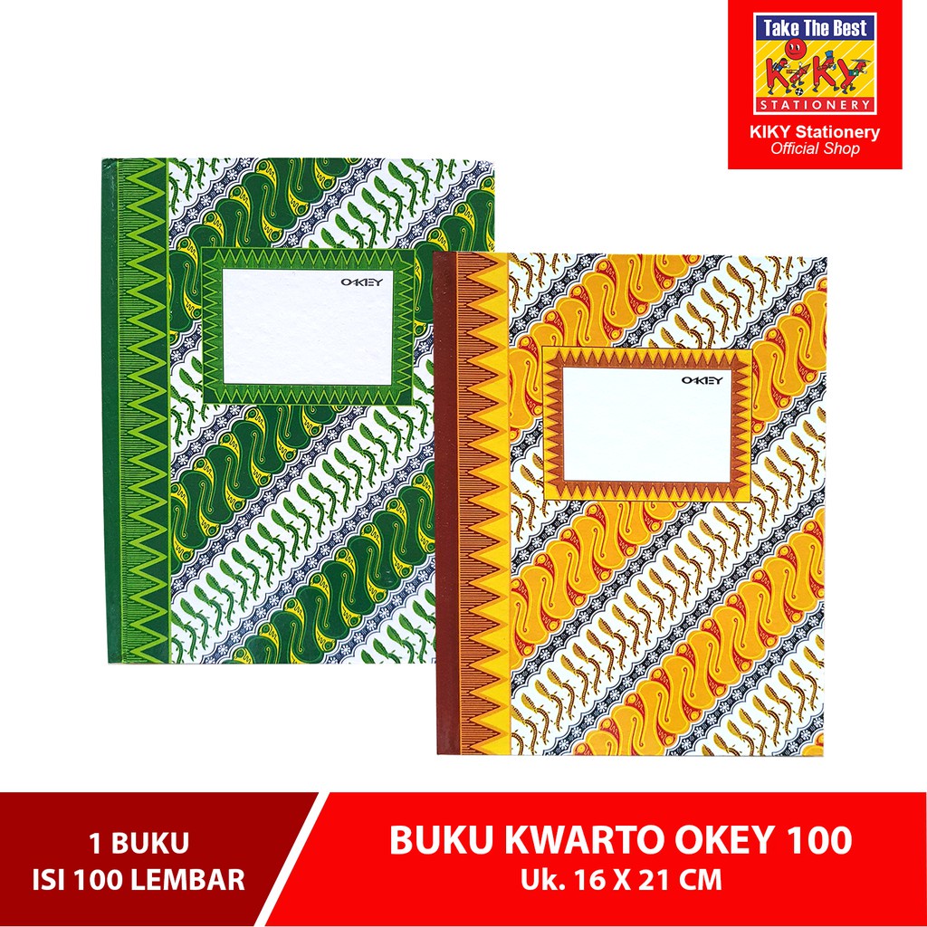 Jual buku hardcover okey a5 qwarto kwarto kiky 100 lembar buku hard ...