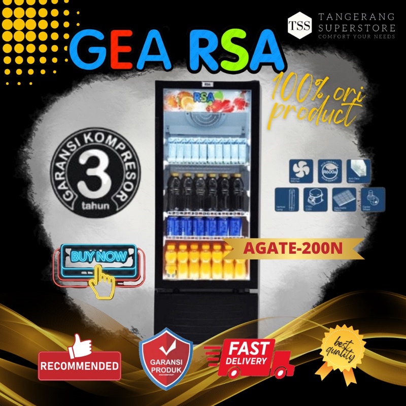 Jual SHOWCASE RSA AGATE200 AGATE 200 AGATE-200 SUPER COOLING SUPER LOW ...