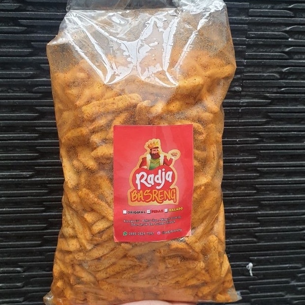 Jual Radja Basreng Stik 1000 Gram / 1 Kg Baso Goreng Pedas Original ...
