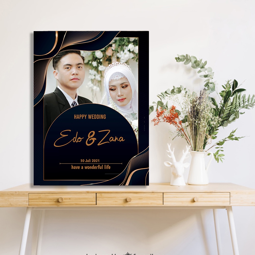 Jual [Promo] Kado pajangan dinding custom pernikahan hiasan dinding ...