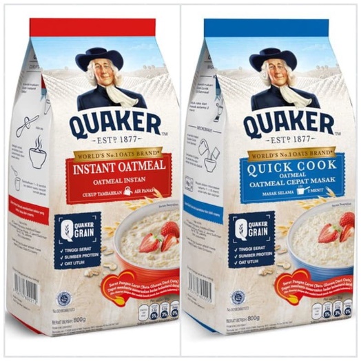 Jual Havermut Quaker Oat Instant & Quick Cook Makanan Nutrisi Sehat ...