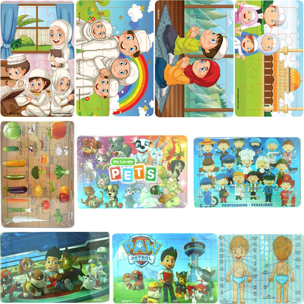 Jual Mainan Puzzle Edukasi Paw Patrol, Anatomi Tubuh, Profesi, Buah ...