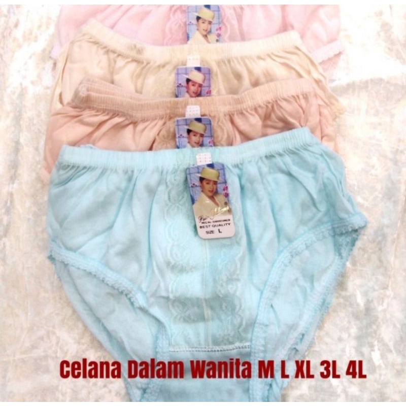 Jual 12 Pcs Celana Dalam Wanita Dewasa CD Perempuan Polos Cewek Variasi Renda Lusinan Murah ...