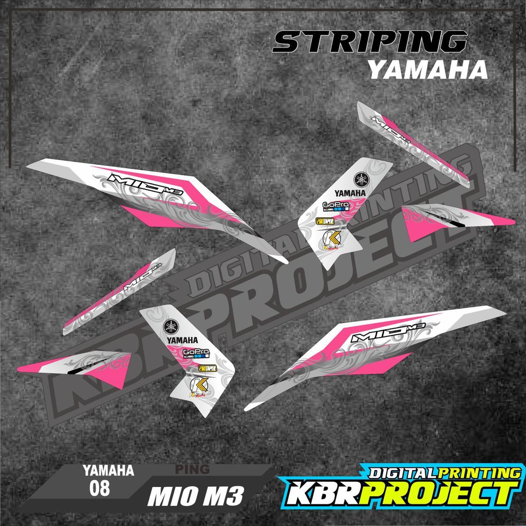 Jual (cod) Mio M3 Z Sticker Striping variasi list Stiker Motor yamaha ...