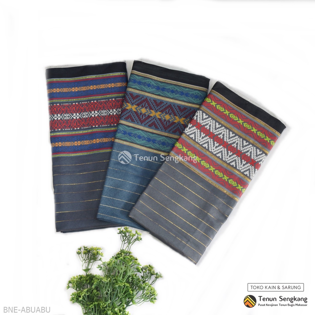 Jual Sarung Bugis Bone Abu-abu - Tenun Sengkang BNE-ABUABU (Harga Per ...
