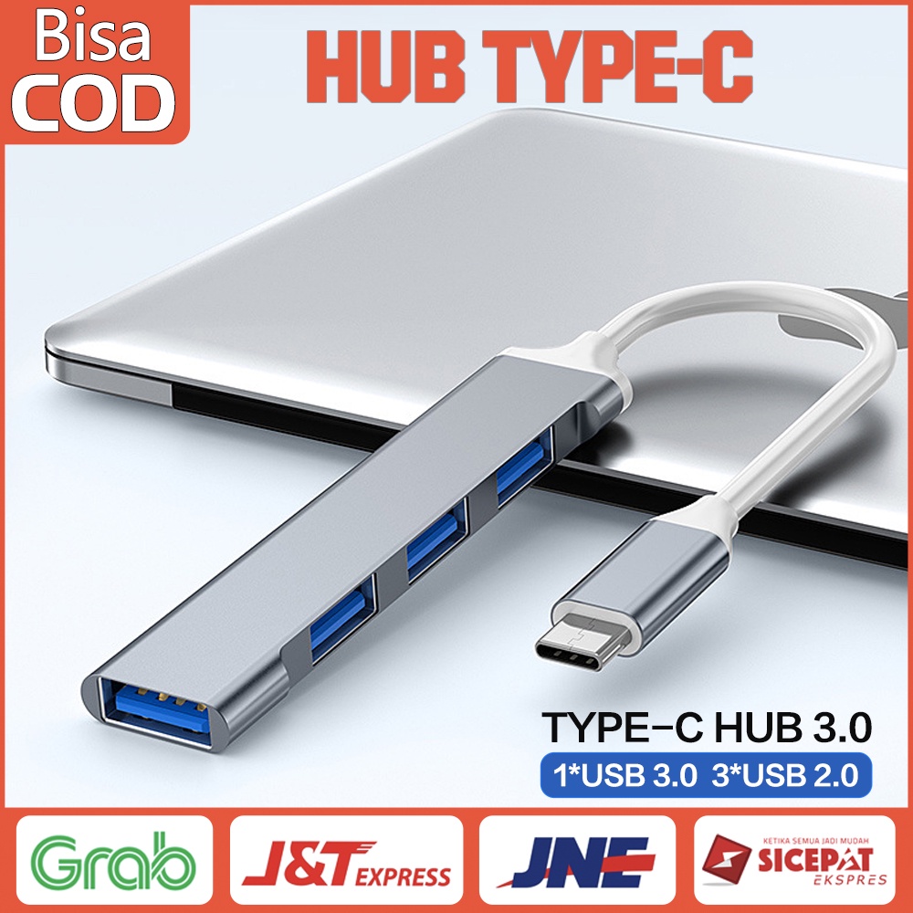 Jual 4 in 1 TYPE C USB Hub 3.0 High Speed 5Gbps USB Type C Adapter OTG | Shopee Indonesia