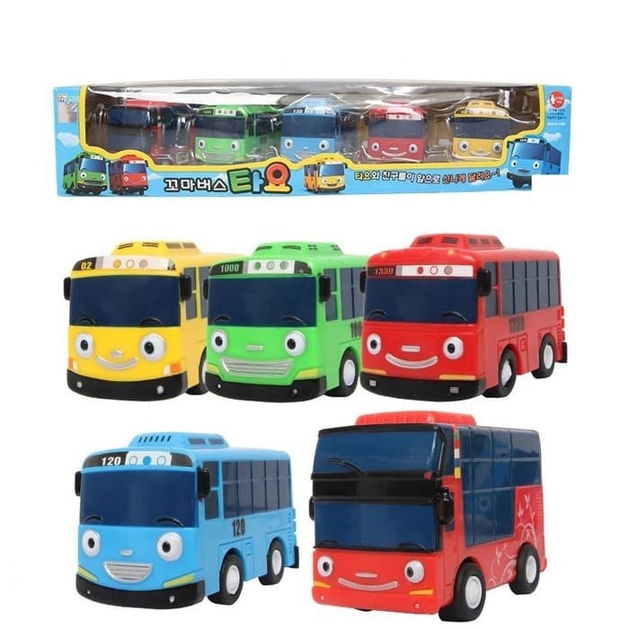 Jual The Little Bus Tayo Original - Tayo Wind Up Car Set (5 Pcs) | Shopee Indonesia