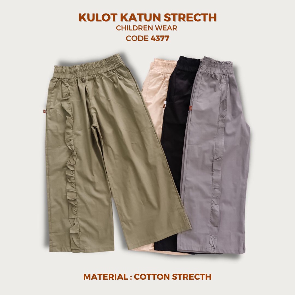 Jual Celana Panjang Anak Perempuan Kulot Katun Stretch Model Korea Cocok Untuk Sehari-hari ...
