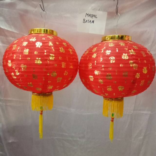 Jual Lampion tenglong imlek sepasang teng long hok | Shopee Indonesia