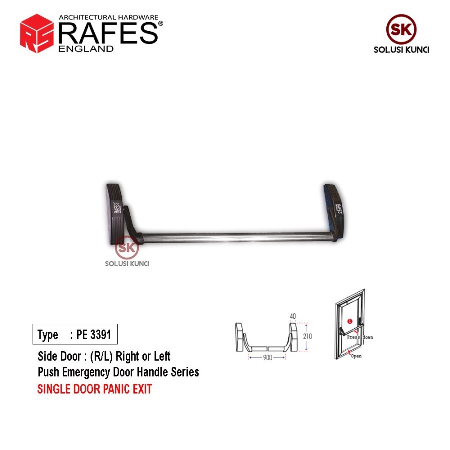 Jual Handle Pintu Darurat / Panic Exit RAFES ENGLAND (PE 3391) | Shopee ...