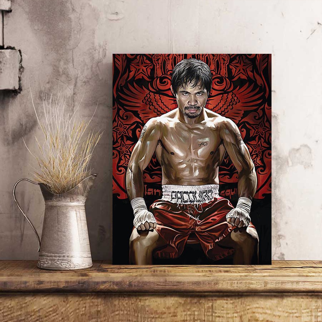 Jual Poster MANNY PACQUIAO Hiasan Dinding Pajangan 01 Poster Kayu ...