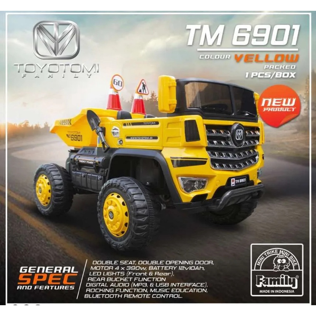 Jual MOBIL ACCU ANAK FAMILY TOYOTOMI TM 6901 JEEP | Shopee Indonesia