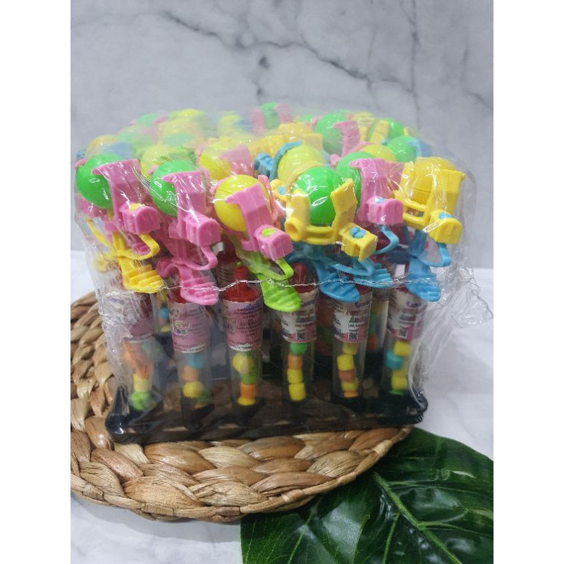 Jual Permen Cemilan Snack Bola Pinball Mainan Anak Murah UFO Buah (isi ...