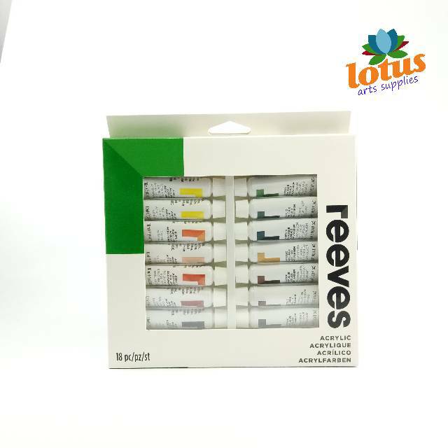 Jual Reeves Acrylic Paint Colour set 18 | Shopee Indonesia