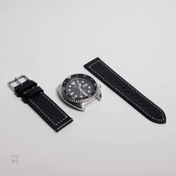 Jual Cs20V111Vs Tali Jam Kulit Jade Black Tipe "Close Loop Stitch ...