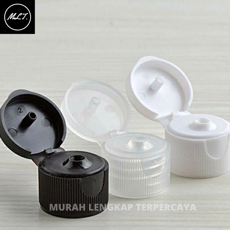 Jual TUTUP BOTOL FLIPTOP NECK 18 HITAM PUTIH DAN NATURAL | Shopee Indonesia