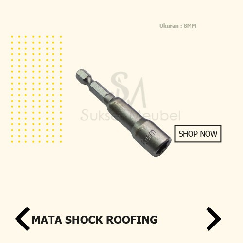 Jual KUNCI MATA SOK BAUT ROOFING MAGNETIC BOR 8 X 65 MM (1Pcs) | Shopee Indonesia