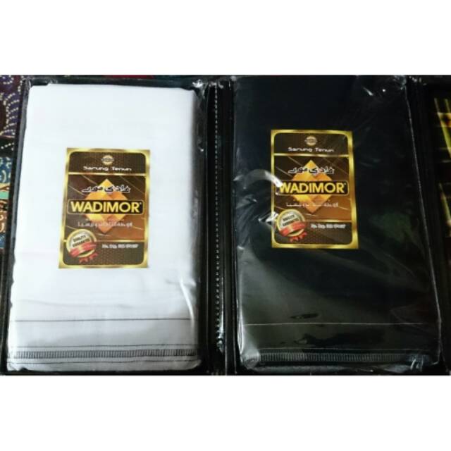 Jual Sarung Wadimor Polos Hitam Atau Putih | Shopee Indonesia