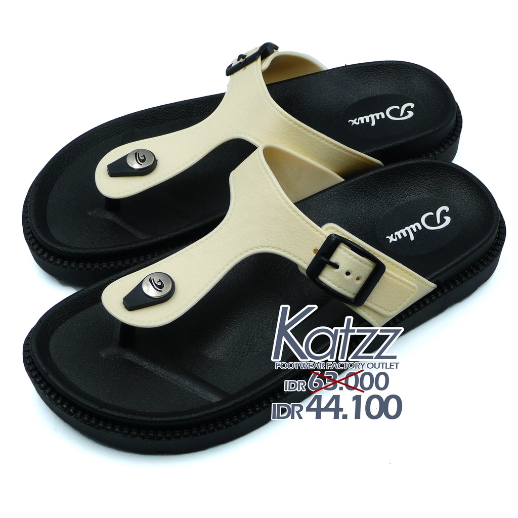 Jual Katzz - Sandal Jepit Wanita Warna Black Ukuran 24-35 / Sandal ...
