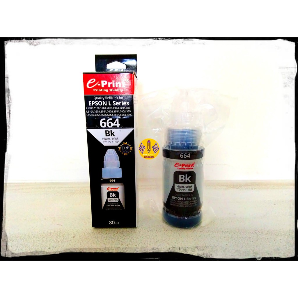 Jual Tinta Printer E-Print Bulk Ink Epson 80ML L-Series Type 664 Hitam ...