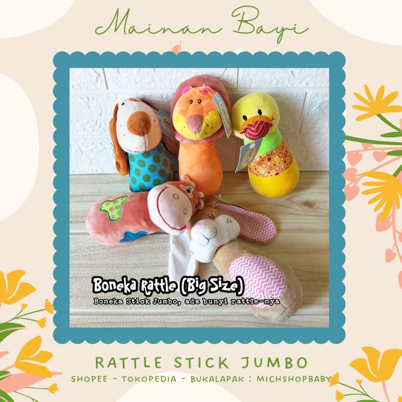 Jual BONEKA BOWLING RATTLE JUMBO, mainan boneka bayi, baby toys boneka ...