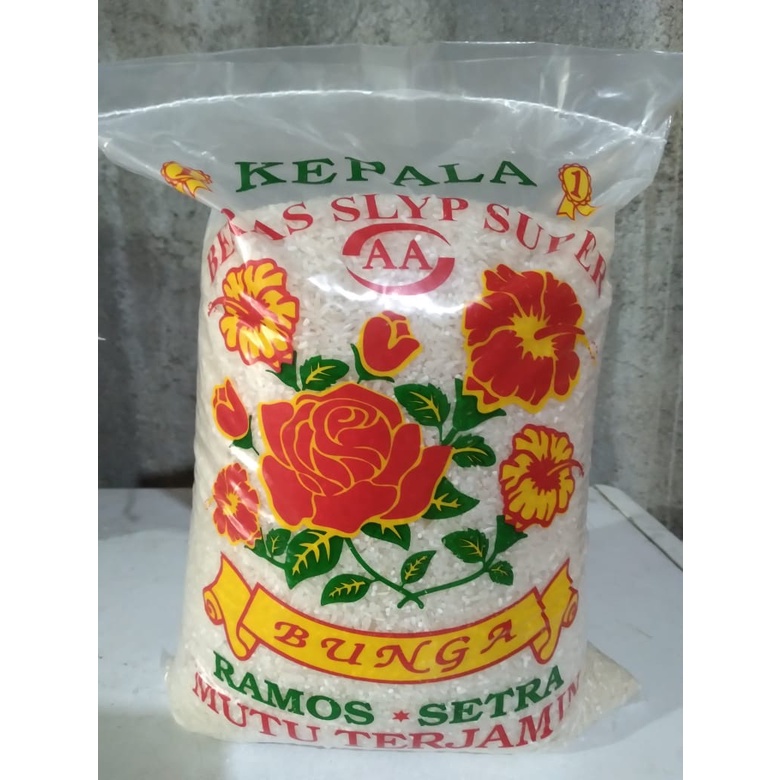 Jual Beras Cap Bunga Ramos Setra 5kg Pulen | Shopee Indonesia