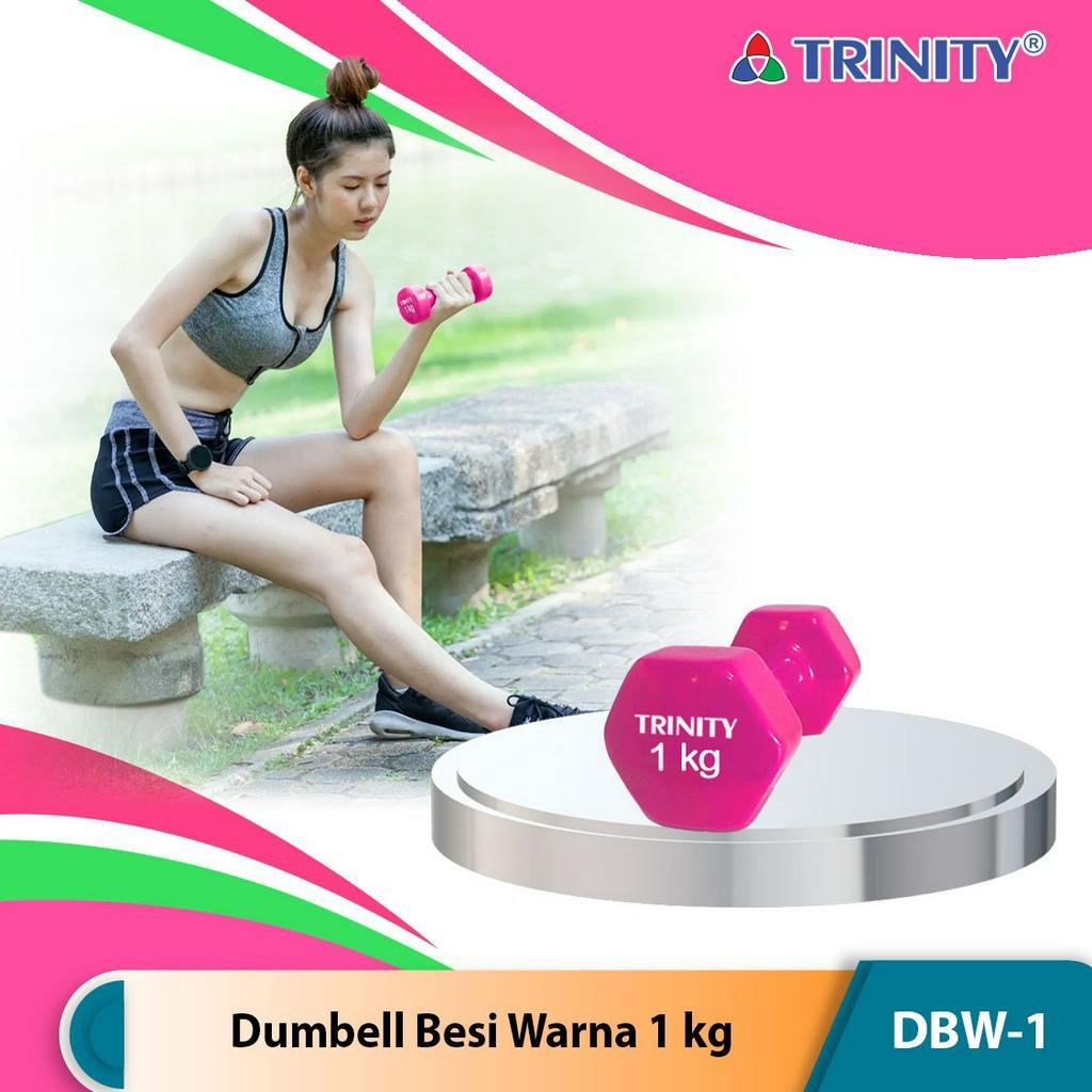 Jual Trinity Dumbell Besi Warna 1kg DBW-1 | Shopee Indonesia