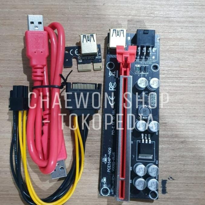 Jual 8 Kapasitor !! Pcie Riser - V009S- Plus Vga Gpu Pci-E Mining ...